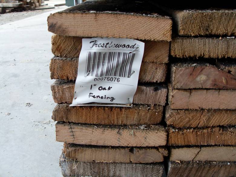 Photo #16798 - Weathered Oak Boards 1x6-Bundle 16 with white paint